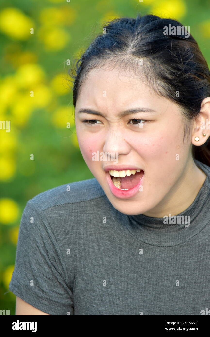 Mad Attractive Diverse Adult Female Stock Photo - Alamy