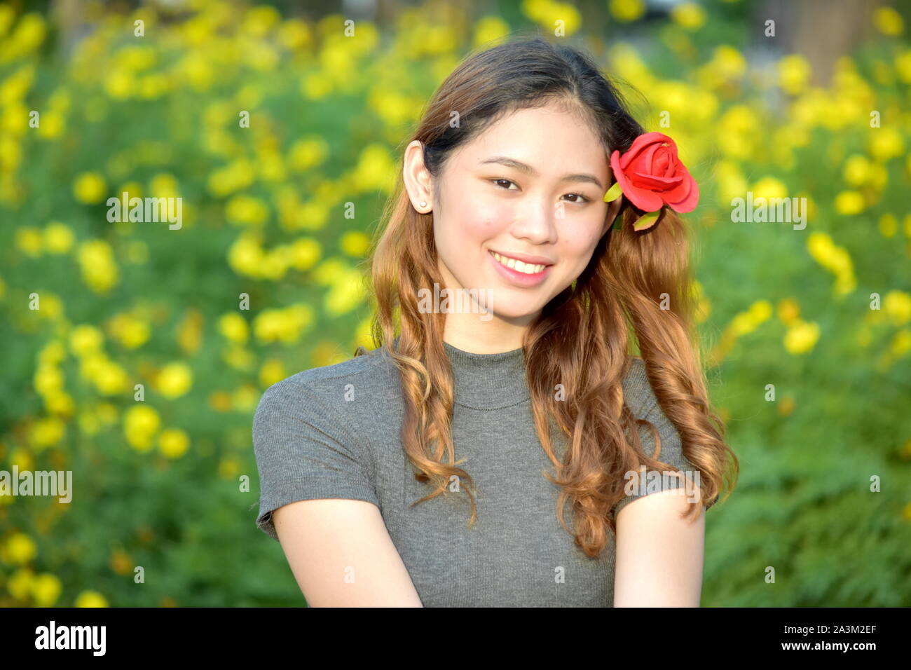 Smiling Pretty Filipina Female Stock Photo - Alamy