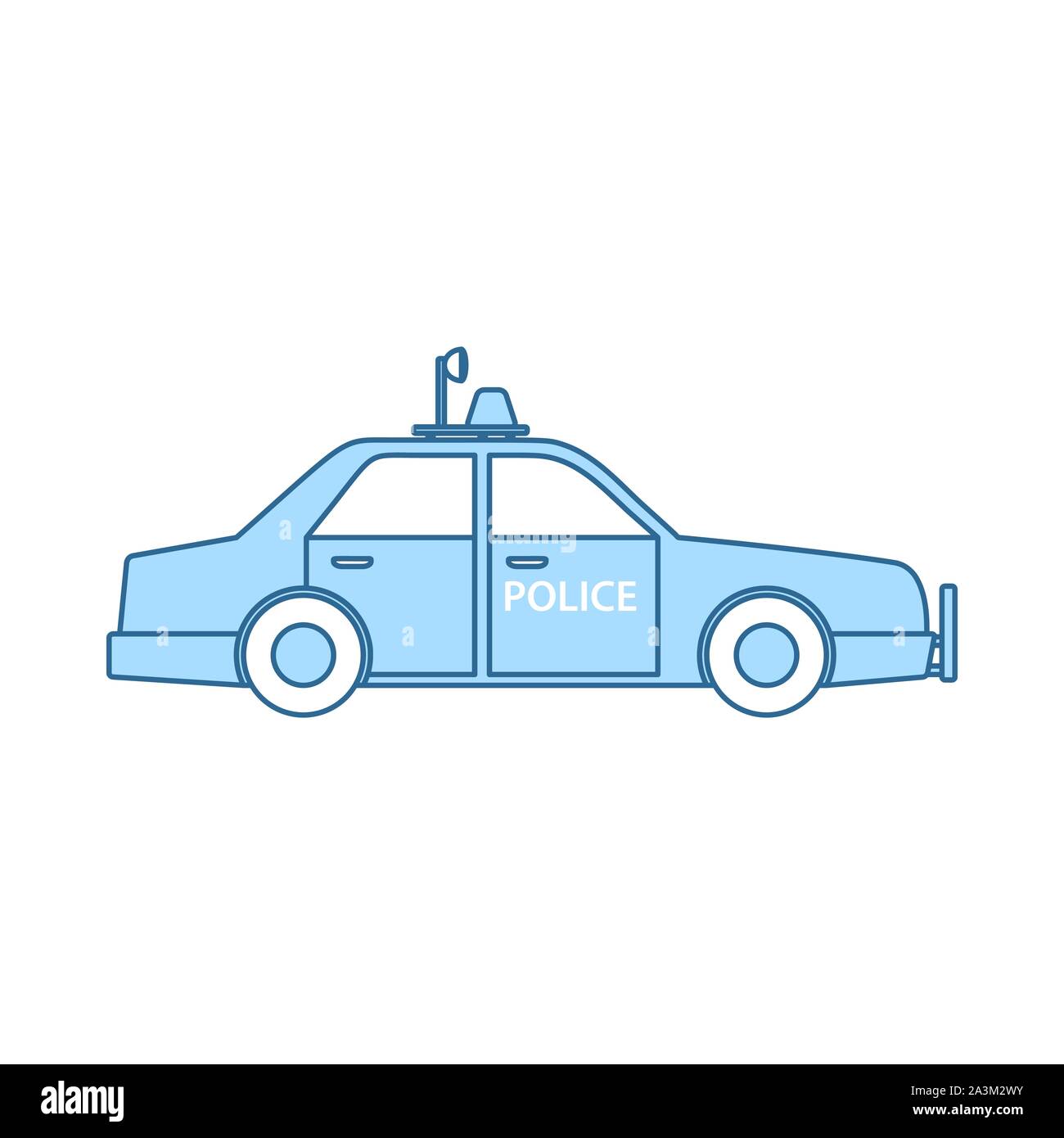 Black and white police cruiser Cut Out Stock Images & Pictures - Alamy