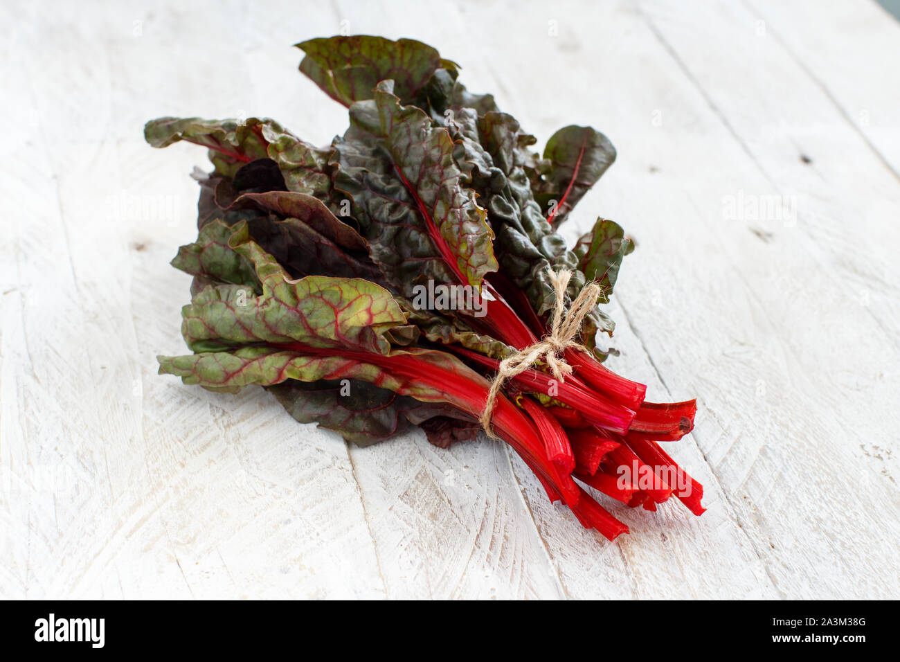 Fresh red chard from a farmers market close up Stock Photo - Alamy