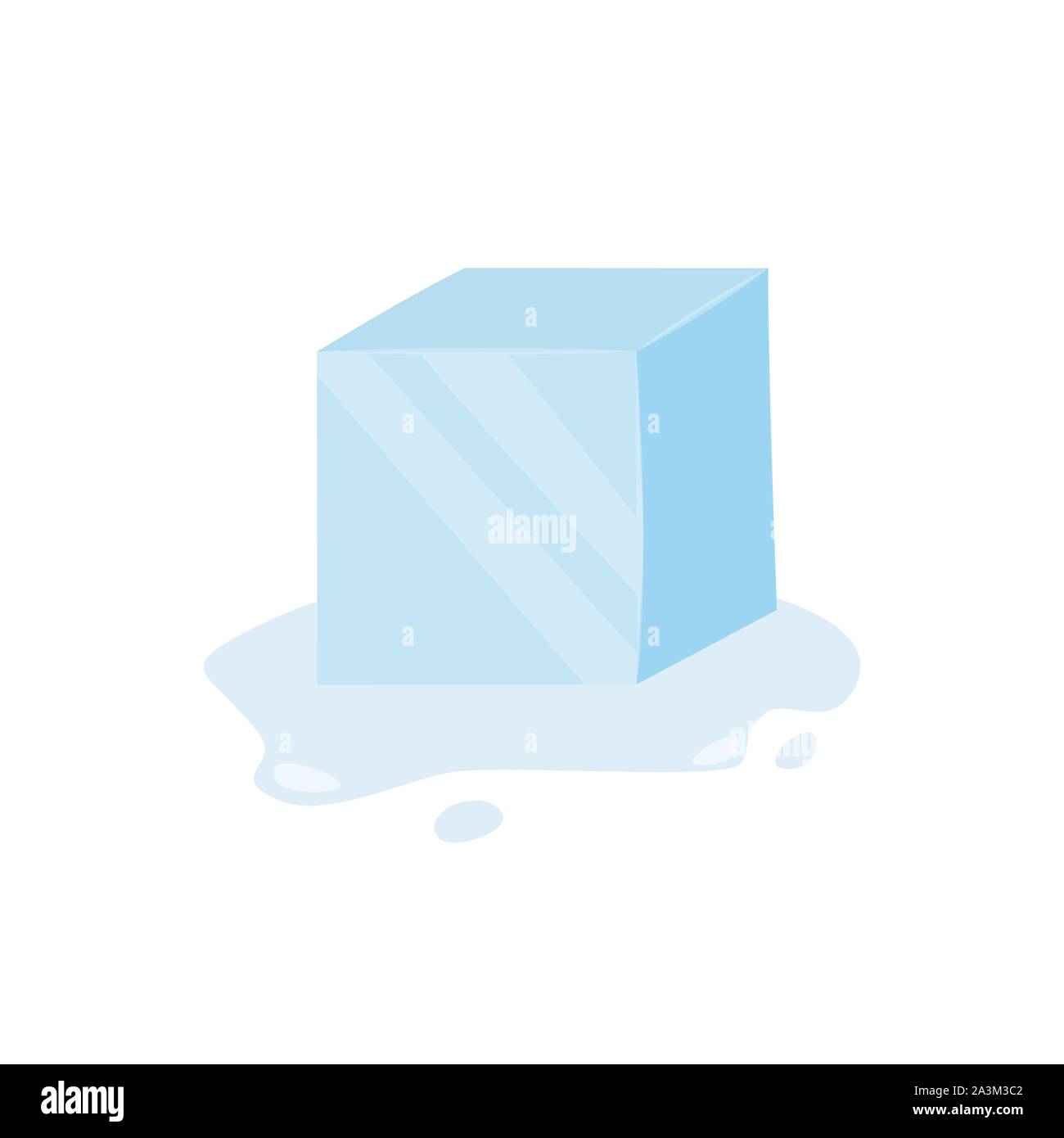 Ice cubes. Cold transparent frozen block. Vector illustration Stock ...