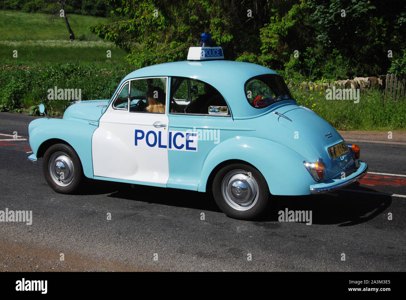 replica Morris Minor Police car in its original livery Stock Photo - Alamy