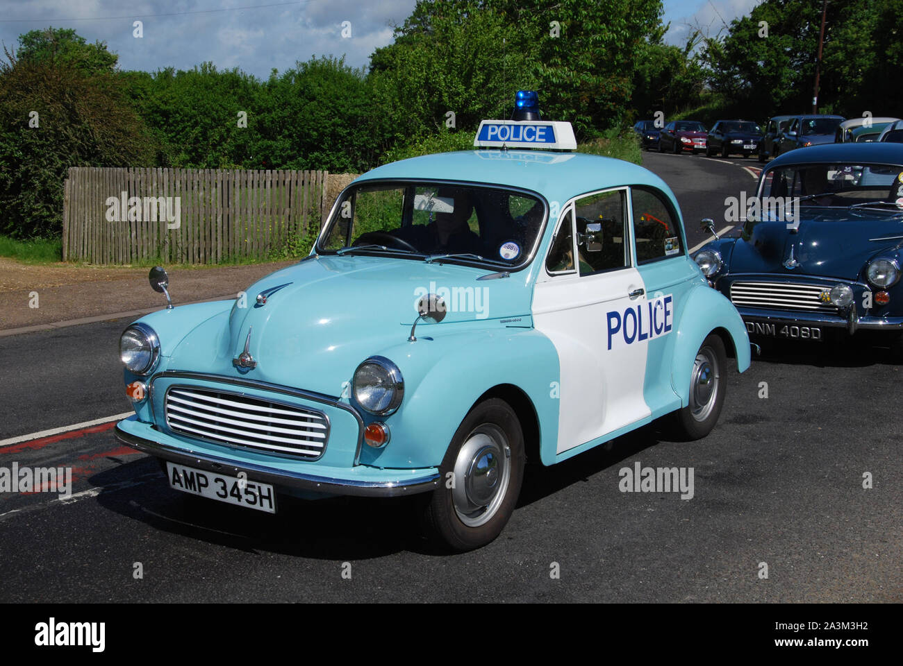 replica Morris Minor Police car in its original livery Stock Photo - Alamy