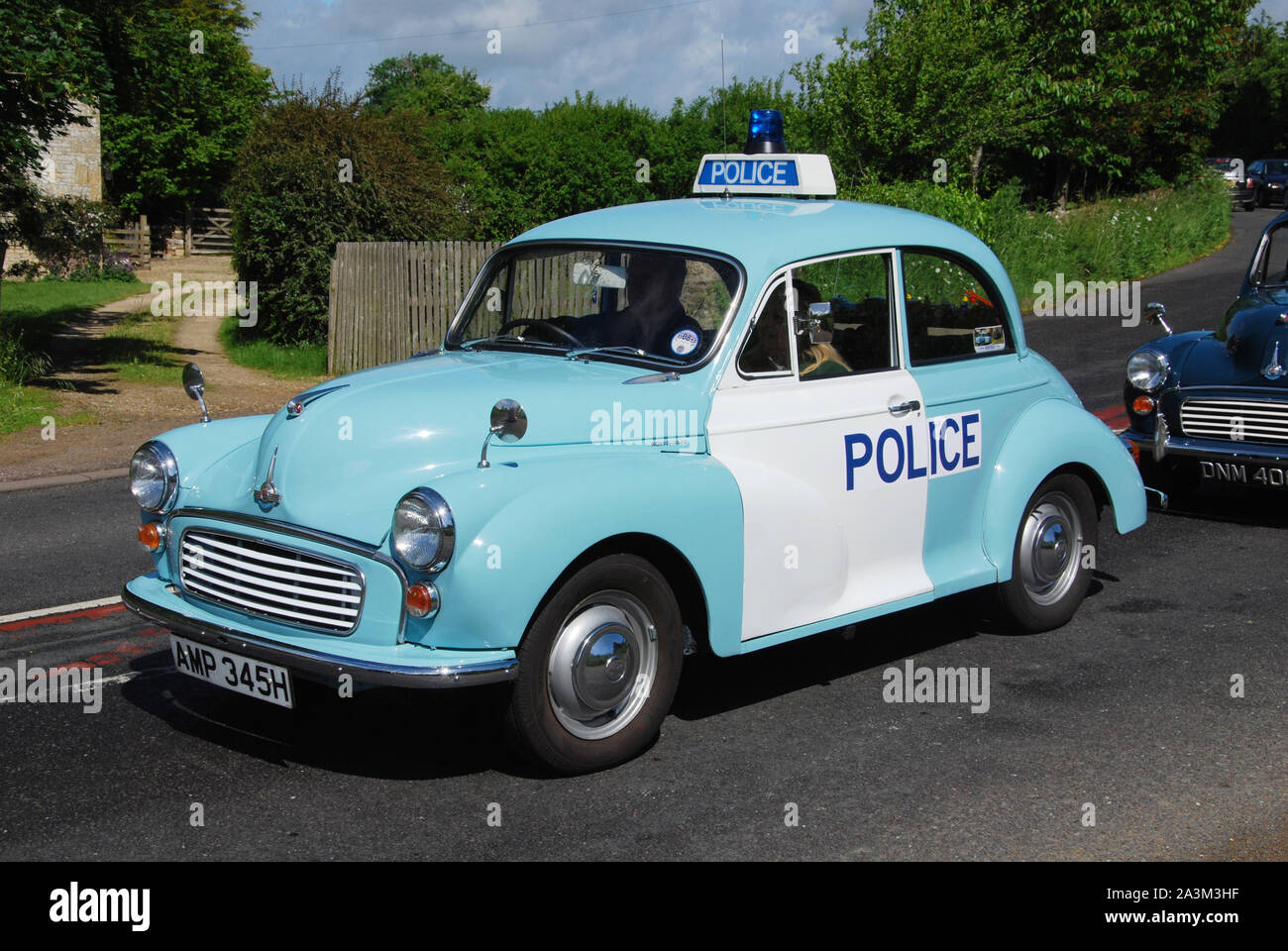 replica Morris Minor Police car in its original livery Stock Photo - Alamy