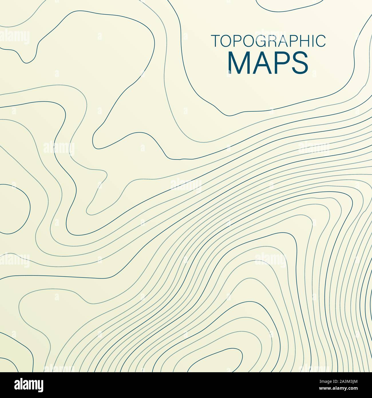 Mopographic Map The Stylized Height Of The Topographic Contour In Lines And Contours Vector