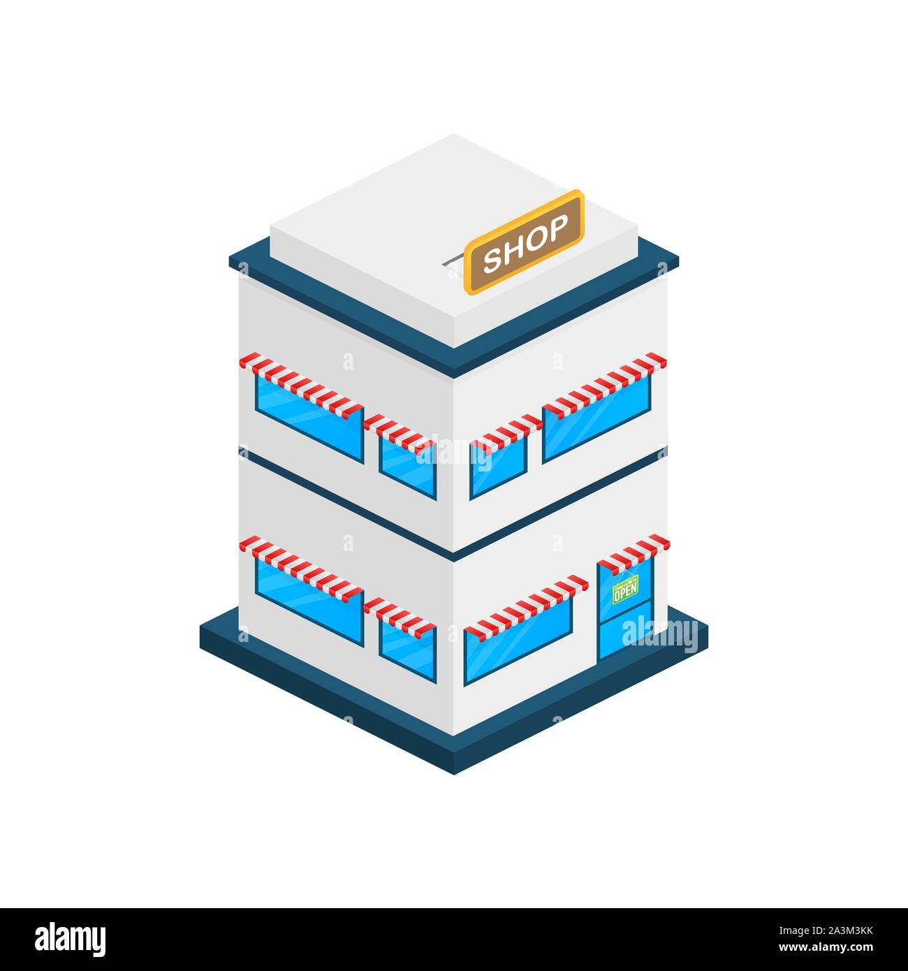 Shop or market store front exterior facade. Vector illustration Stock ...