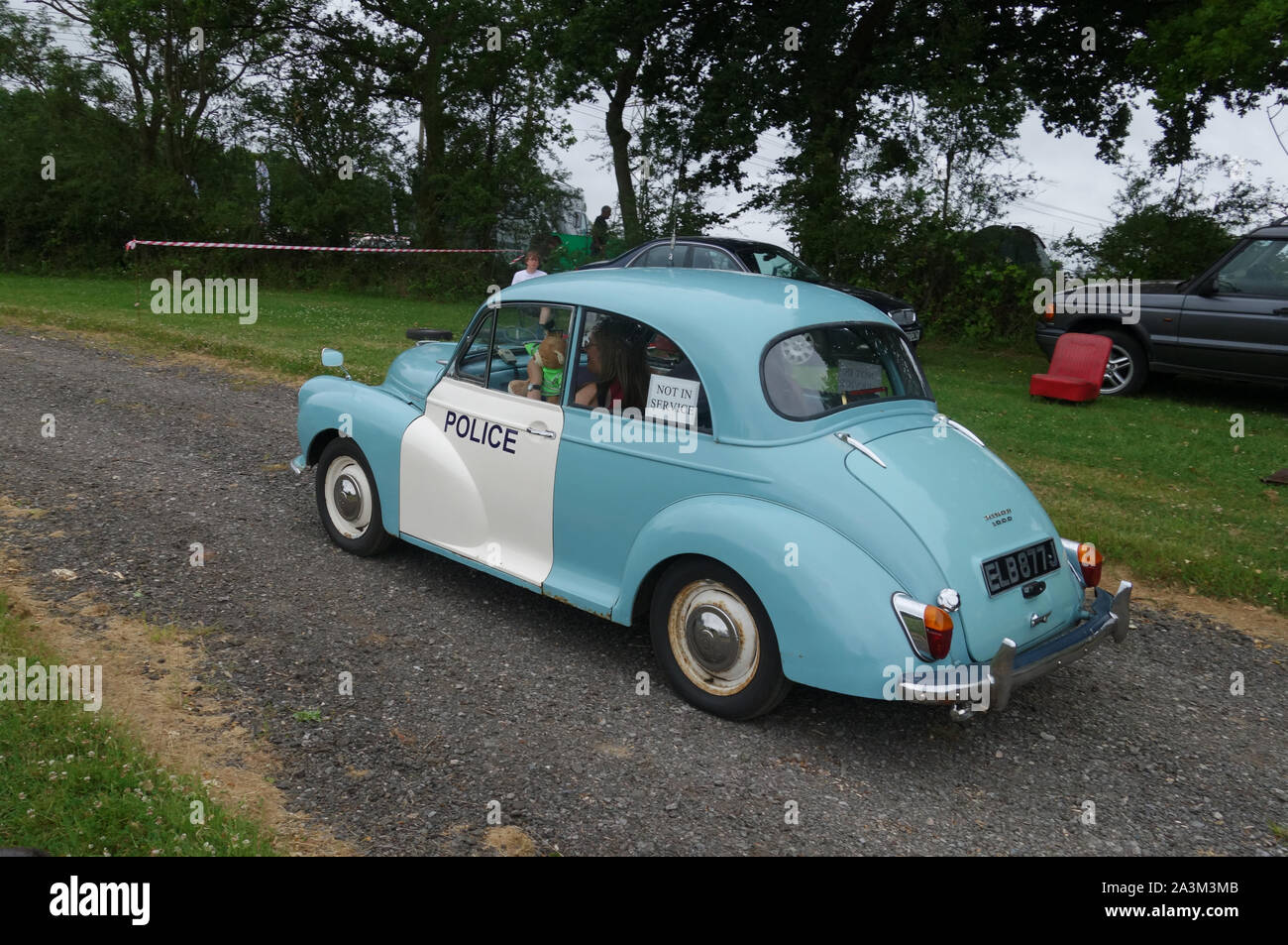 replica Morris Minor Police car in its original livery Stock Photo - Alamy