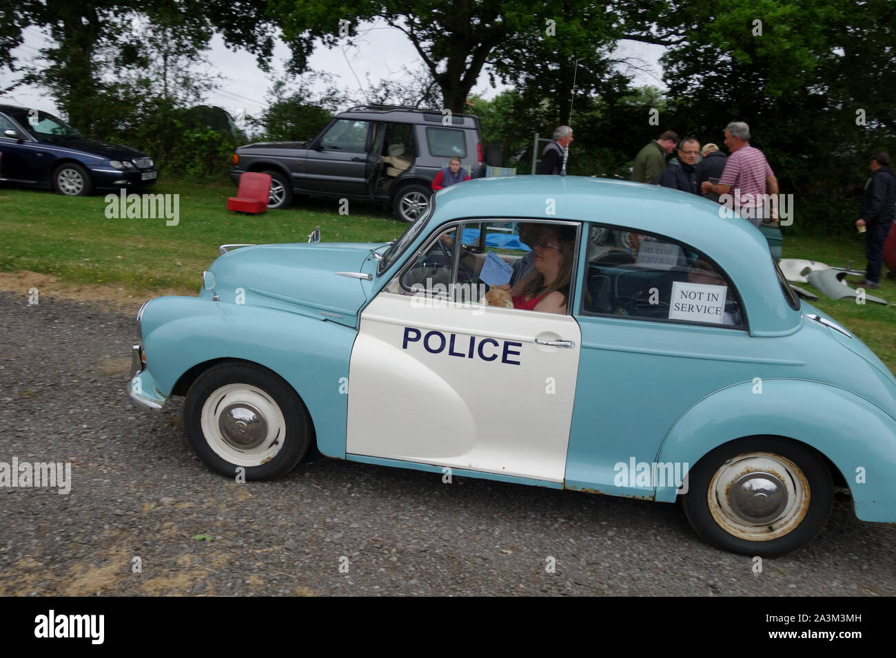 replica Morris Minor Police car in its original livery Stock Photo - Alamy
