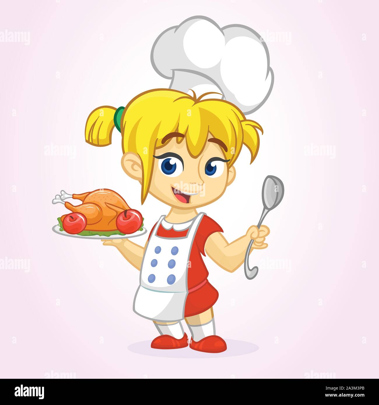 Cute Girl Turkey Cartoon