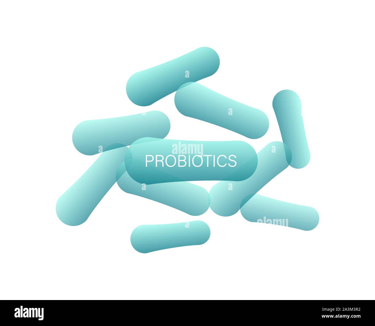 Probiotics Bacteria. Biology, Science background Vector illustration ...