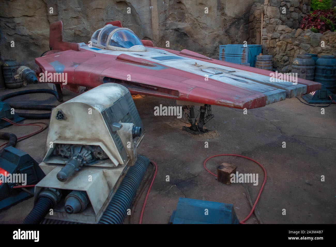 Orlando, Florida. September 27, 2019. Spaceship in Star Wars Galaxys ...