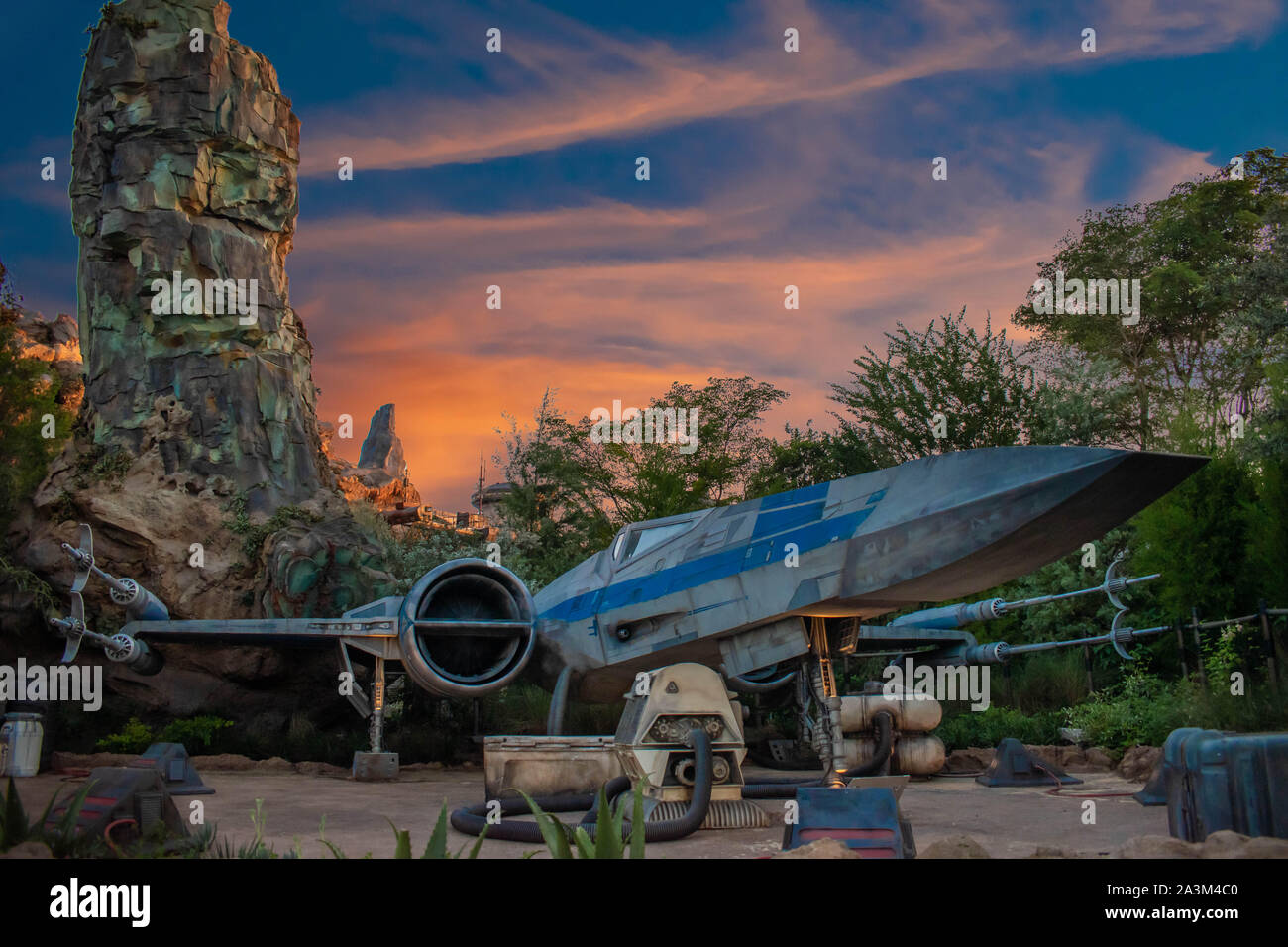 Orlando, Florida. September 27, 2019. Spaceship in Star Wars Galaxys ...