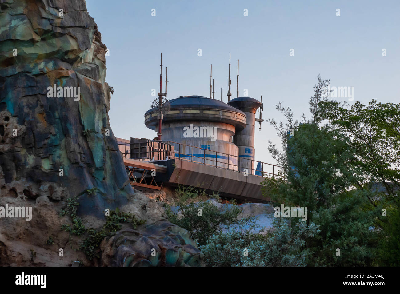 Orlando, Florida. September 27, 2019. Top view of Star Wars Galaxys ...
