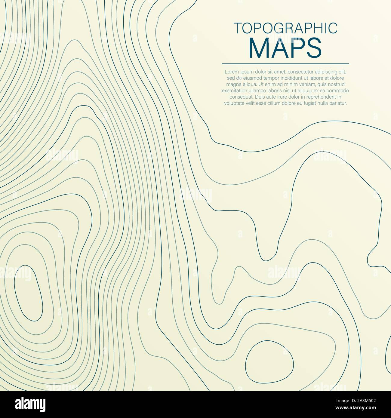 Mopographic map. The stylized height of the topographic contour in ...