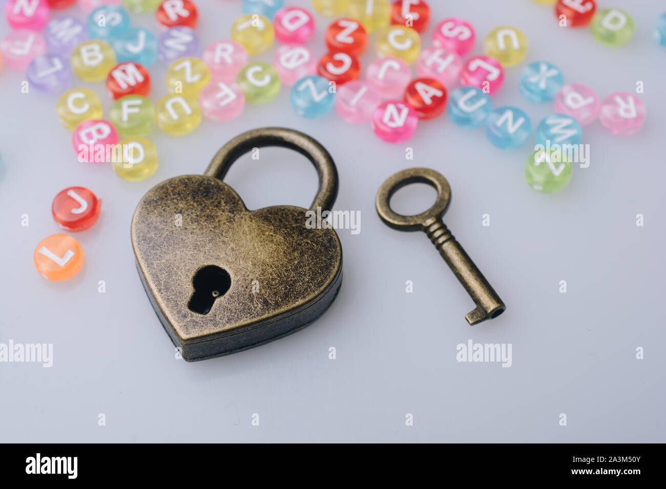 Metal padlock in heart shape as symbol of love Stock Photo - Alamy