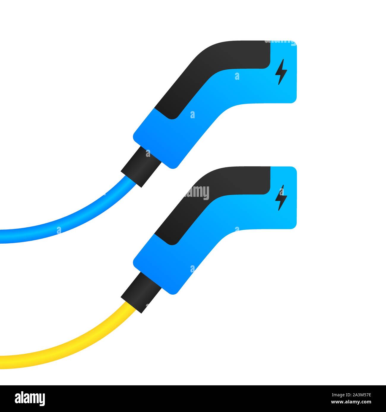 Electric car charger isolated on white background. Eco fuel. Electric ...