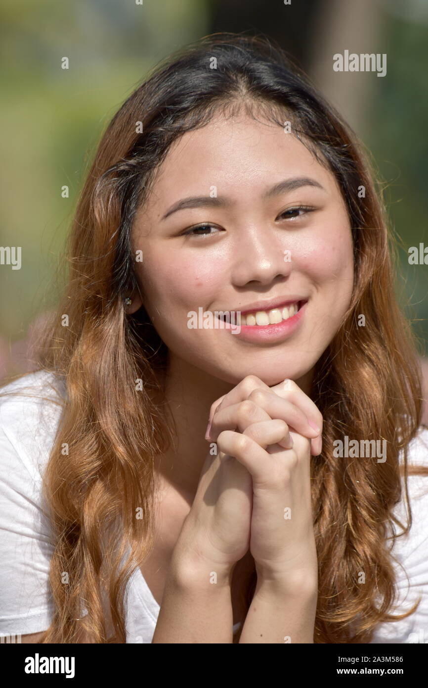 Praying Asian Female Stock Photo - Alamy