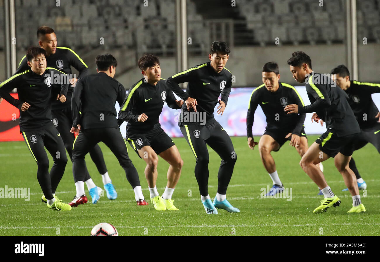 09th Oct, 2019. Nat'l football team in training South Korea men's ...