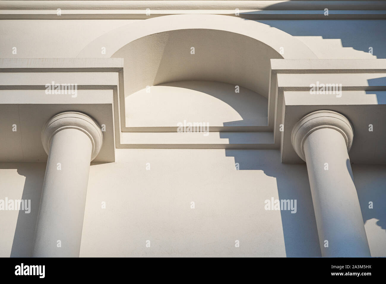 White classical building with columns Stock Photo - Alamy