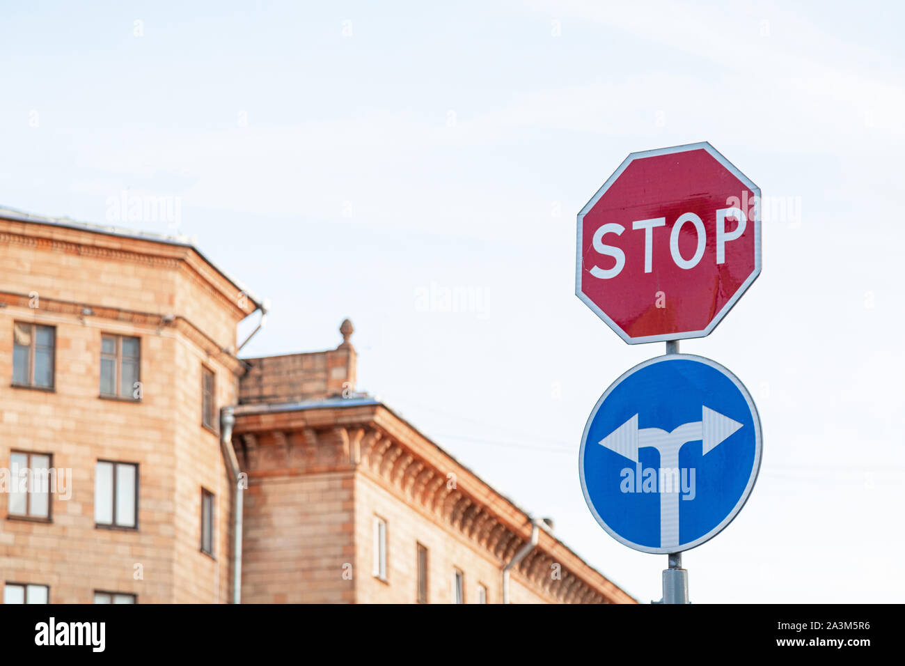 Roadsigns No traffic and direction pointers Stock Photo - Alamy
