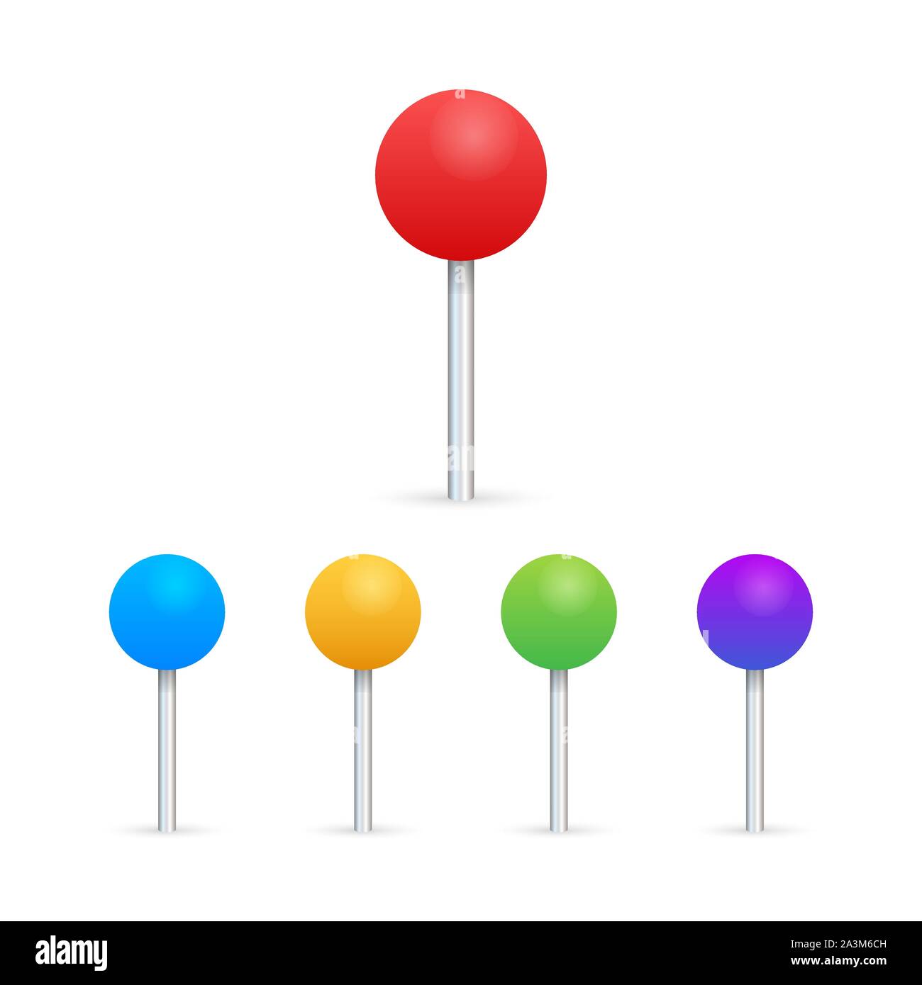 Set of map pointers on white background. Vactor stock illustration Stock Vector Image & Art - Alamy