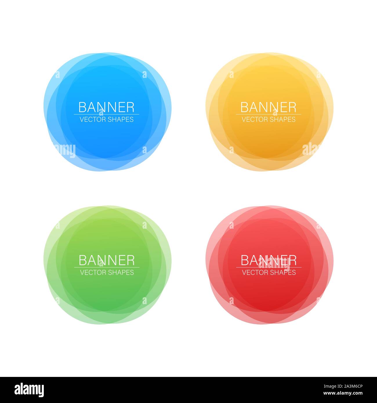 Set of round colorful vector shapes. Abstract vector banners. Vector ...