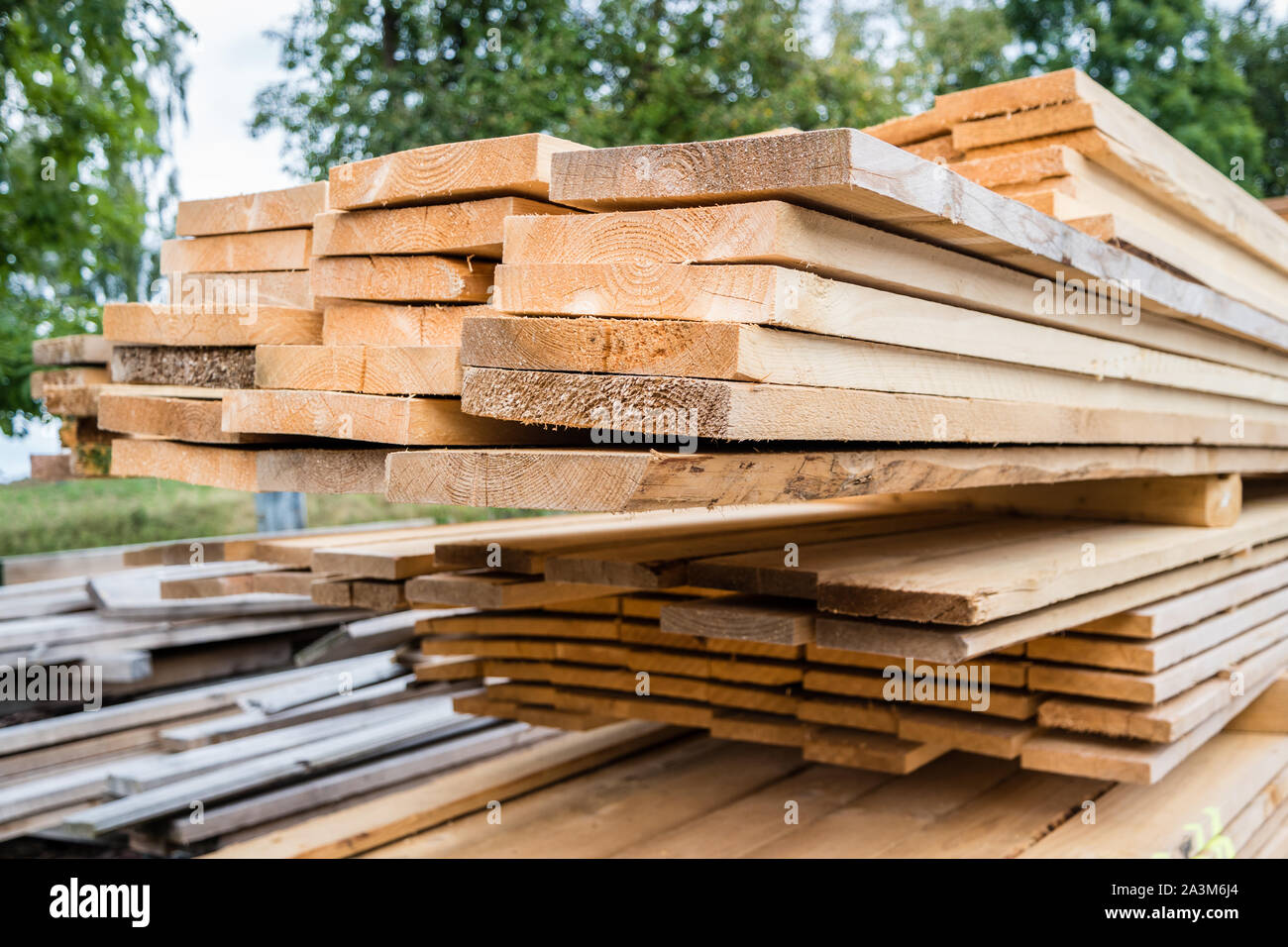 Timber on a building site Stock Photo - Alamy