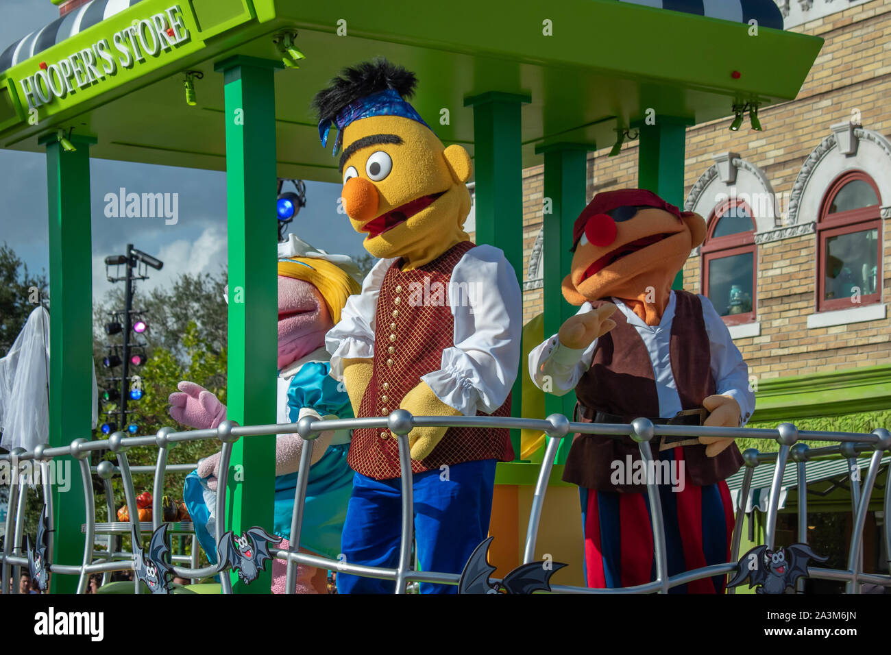 Orlando, Florida. October 5, 2019. Bert and Ernie in Sesame Street ...
