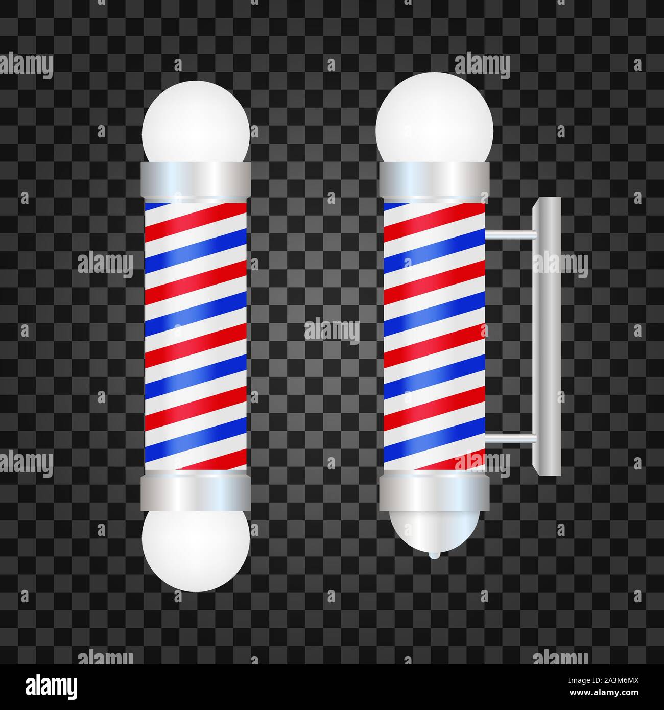 Classic Barber shop Pole. Vector illustration Stock Vector Image & Art ...