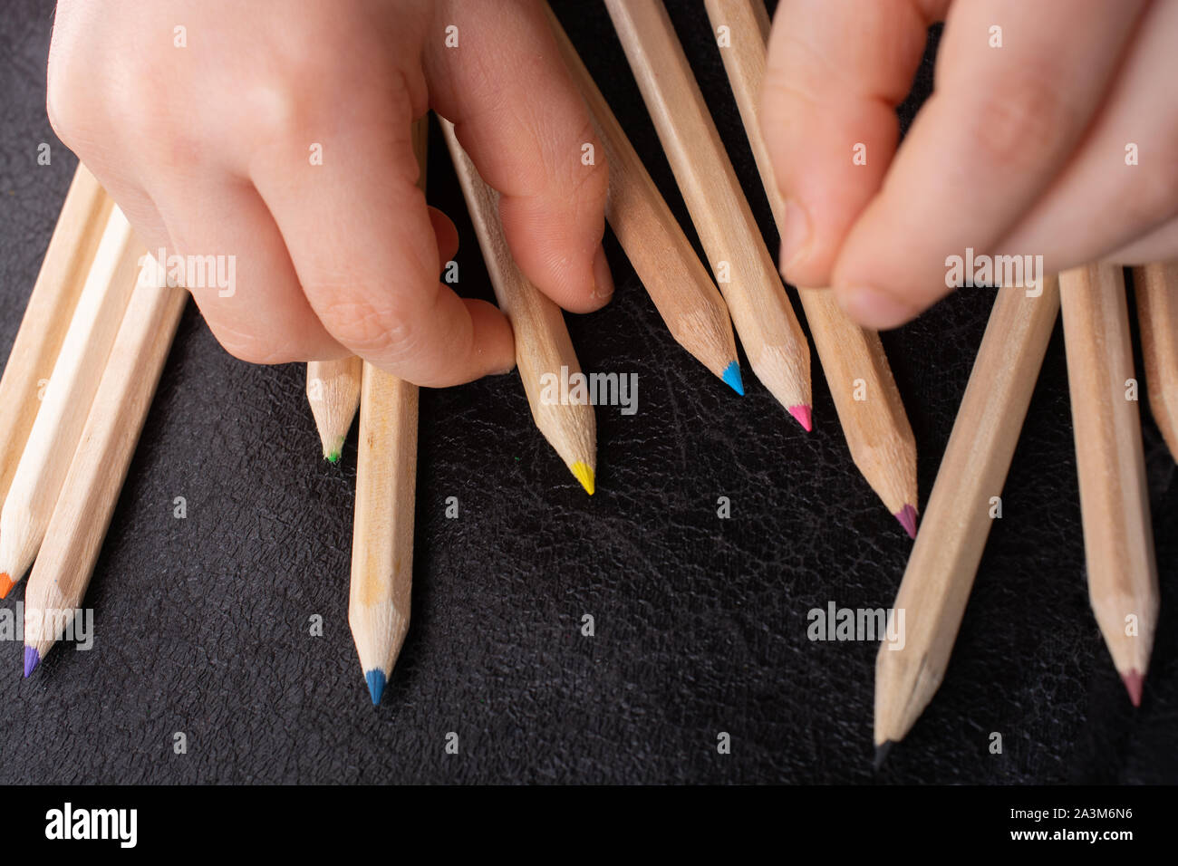 Variety of colors vector set of colored pencils. Drawing and painting ...