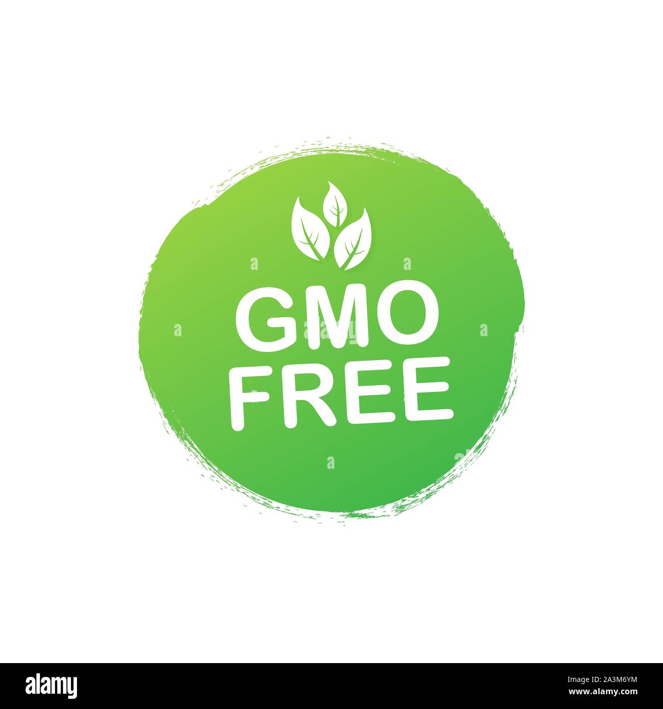 Green colored GMO free emblems, badge, logo, icon. Vector stock illustration Stock Vector Image ...