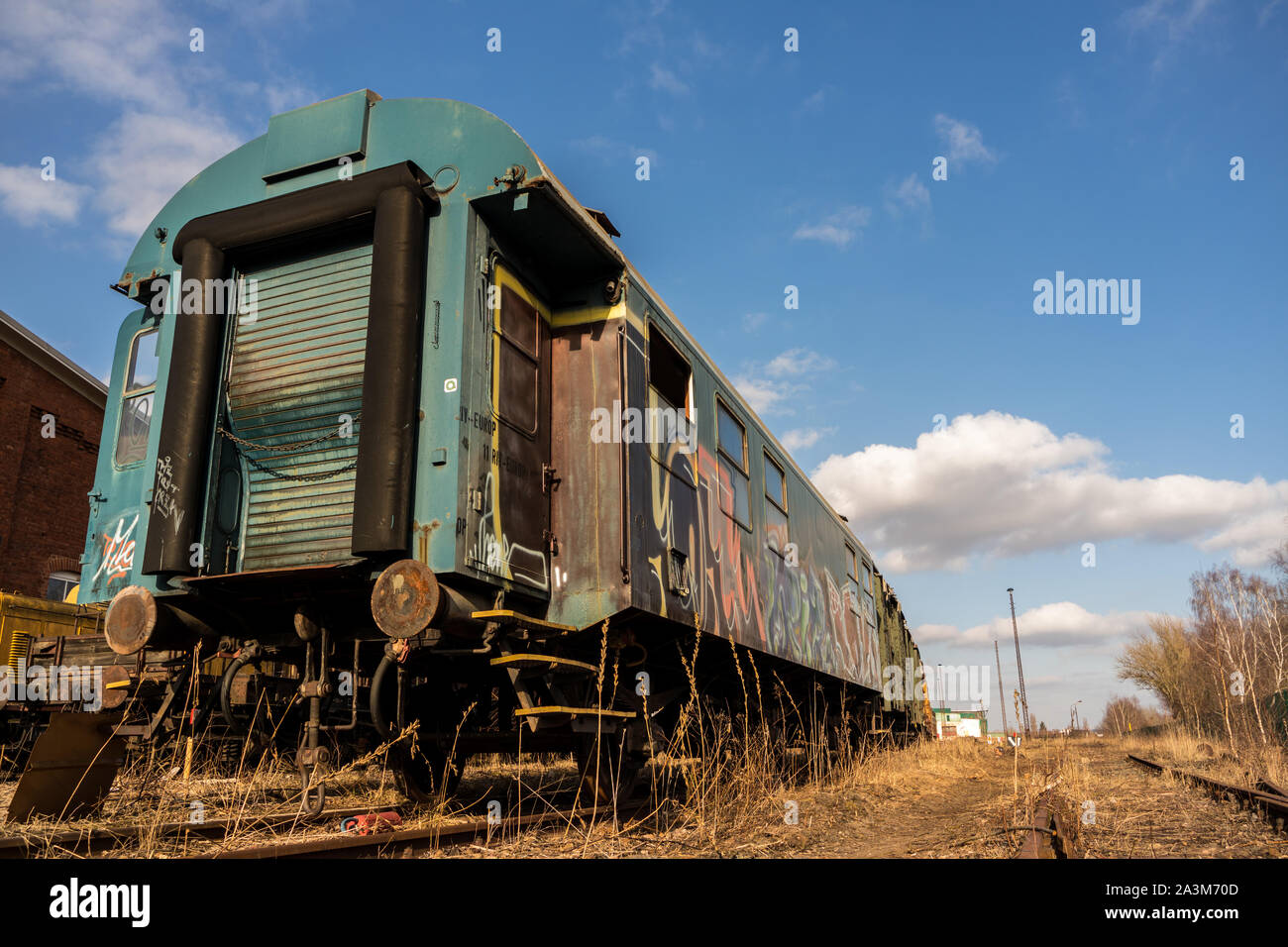 Old DDR Train Wagon Stock Photo - Alamy