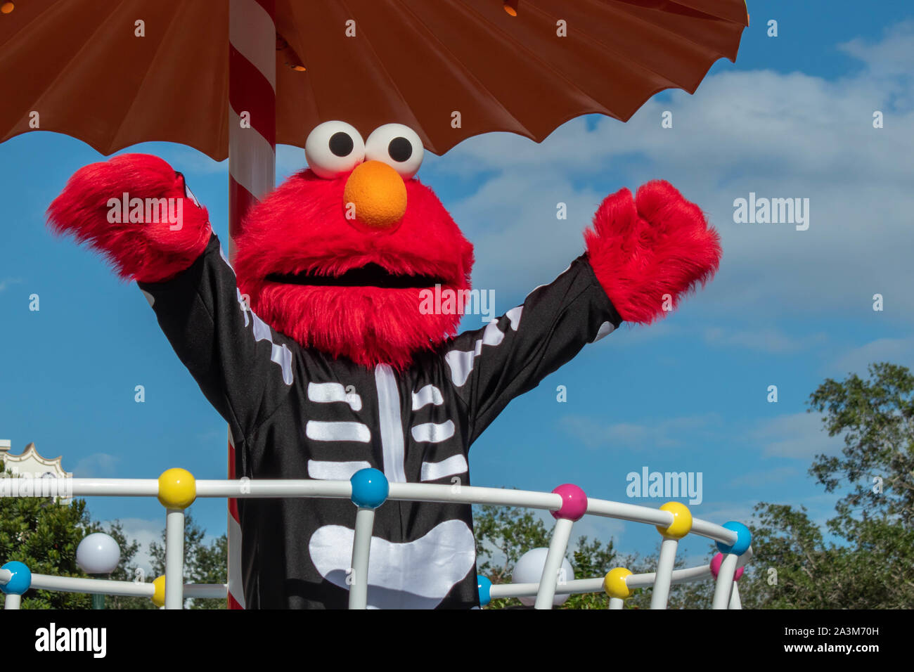 Orlando, Florida. October 5, 2019. Elmo in Sesame Street Party Parade ...