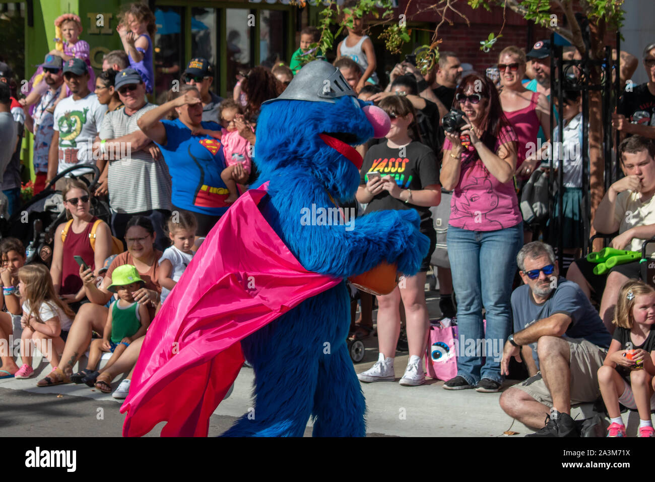 Orlando, Florida. October 5, 2019. Elmo in Sesame Stret Party Parade at ...