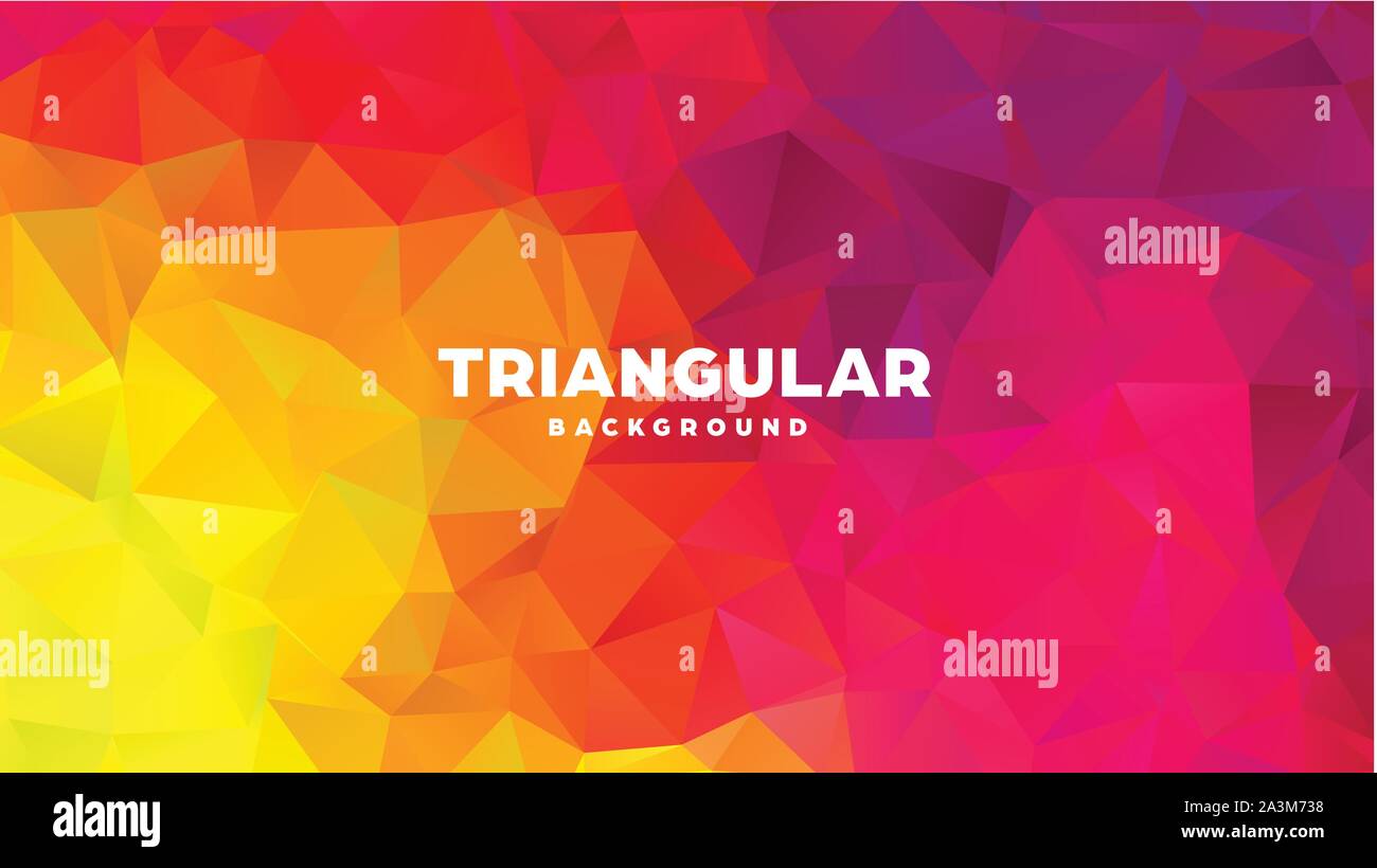Triangle polygonal abstract geometric background. Colorful gradient ...