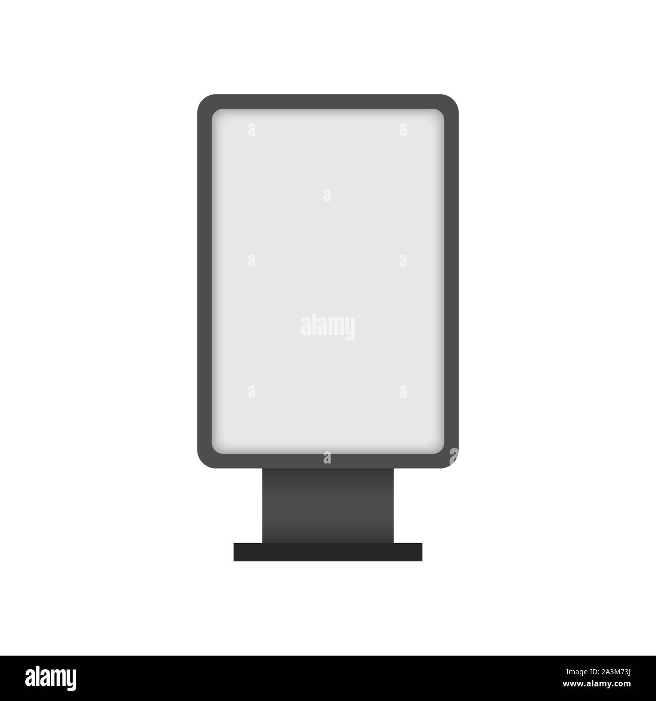 Blank interactive outdoor kiosk. Display kiosk stand, blank mockup advertising touch. Vector ...