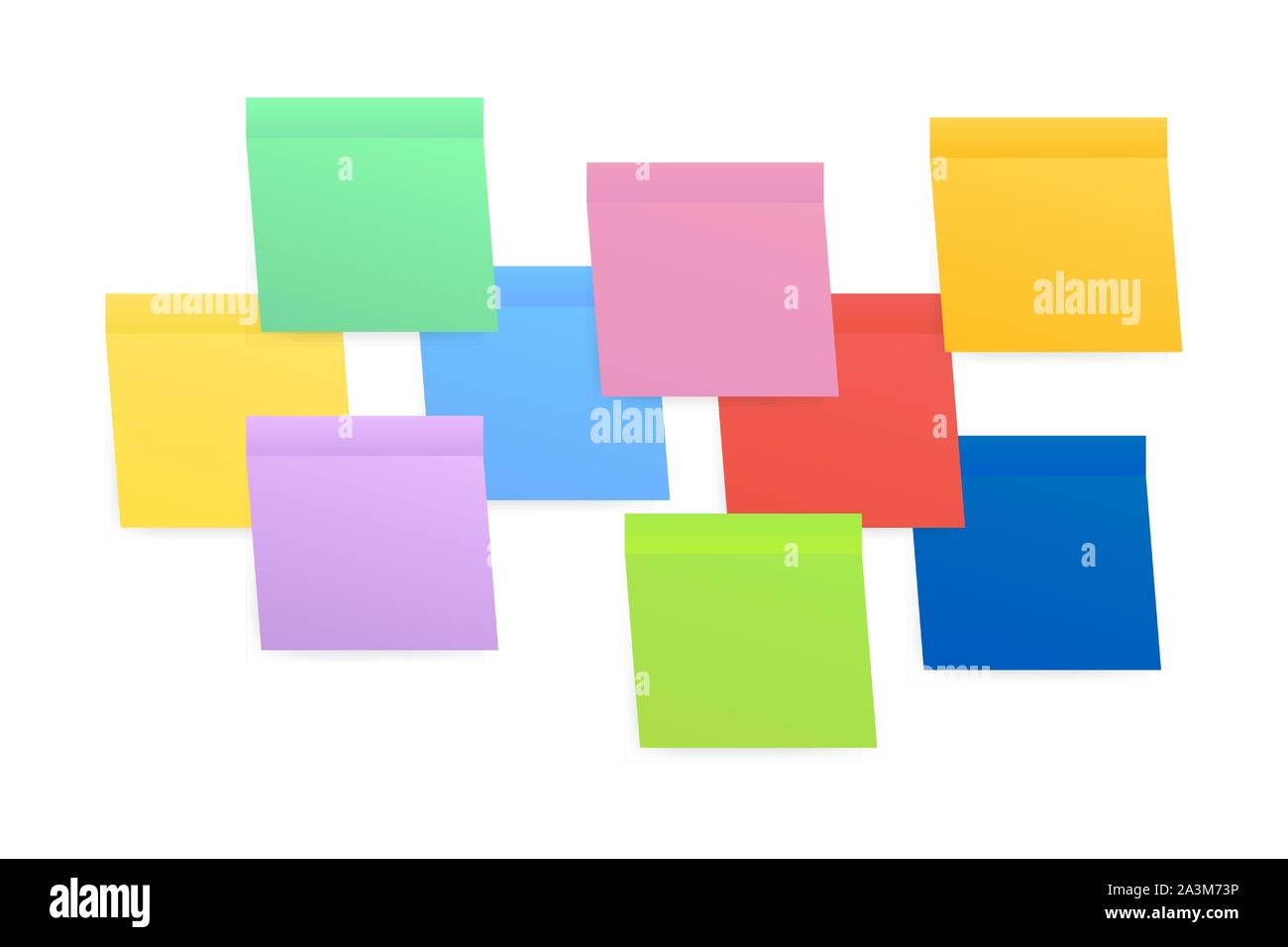 Sticky colored notes. Post note paper. Vector stock illustration Stock ...