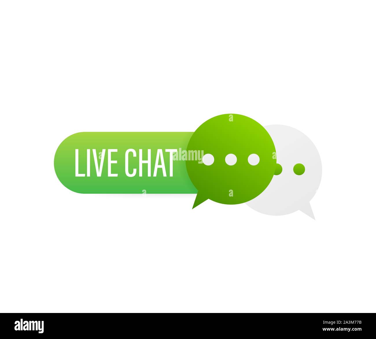 live chat speech bubbles concept. Vector stock illustration Stock ...