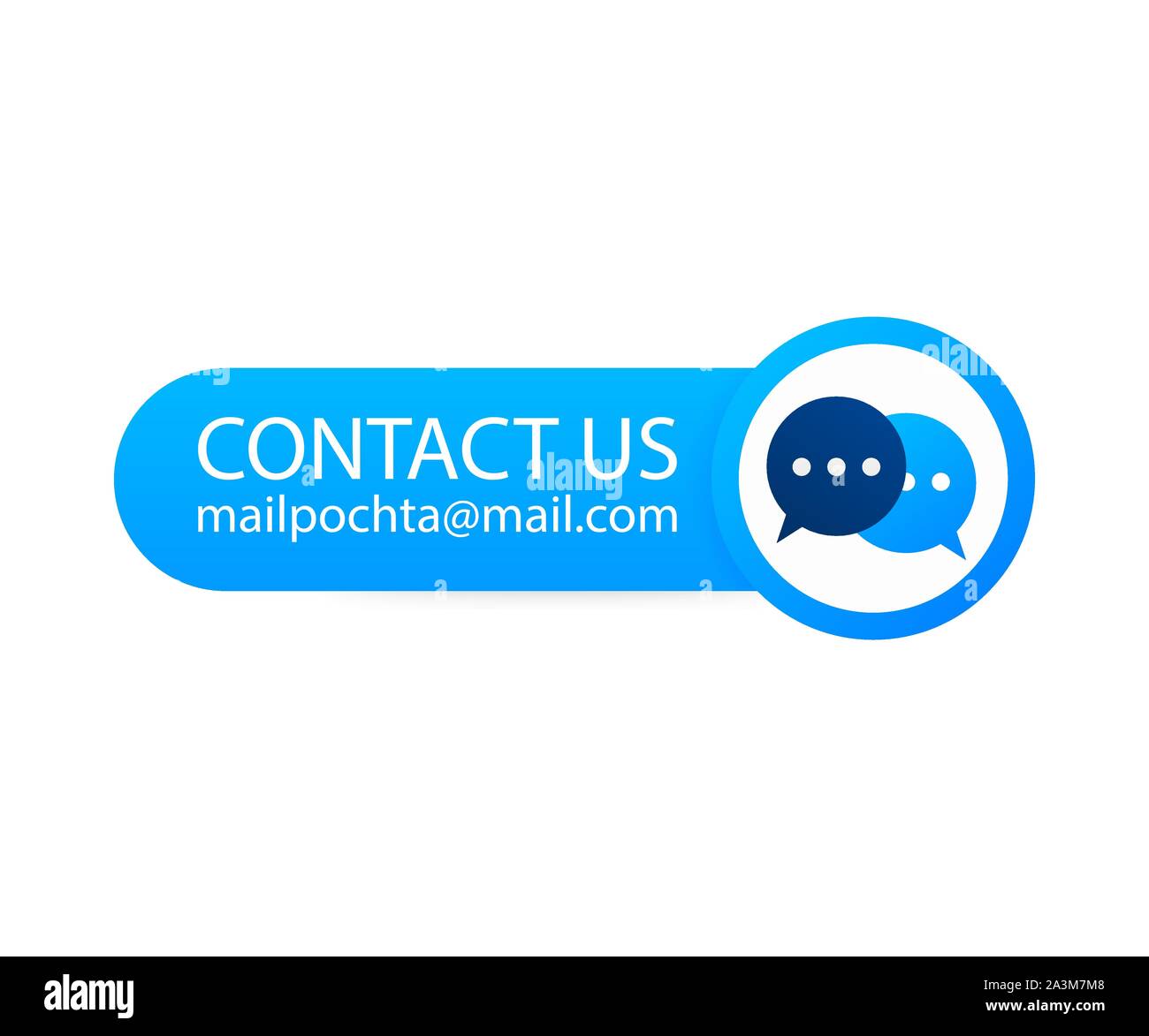 Contact Us Mail Label on backgraund. Vector stock illustration Stock ...