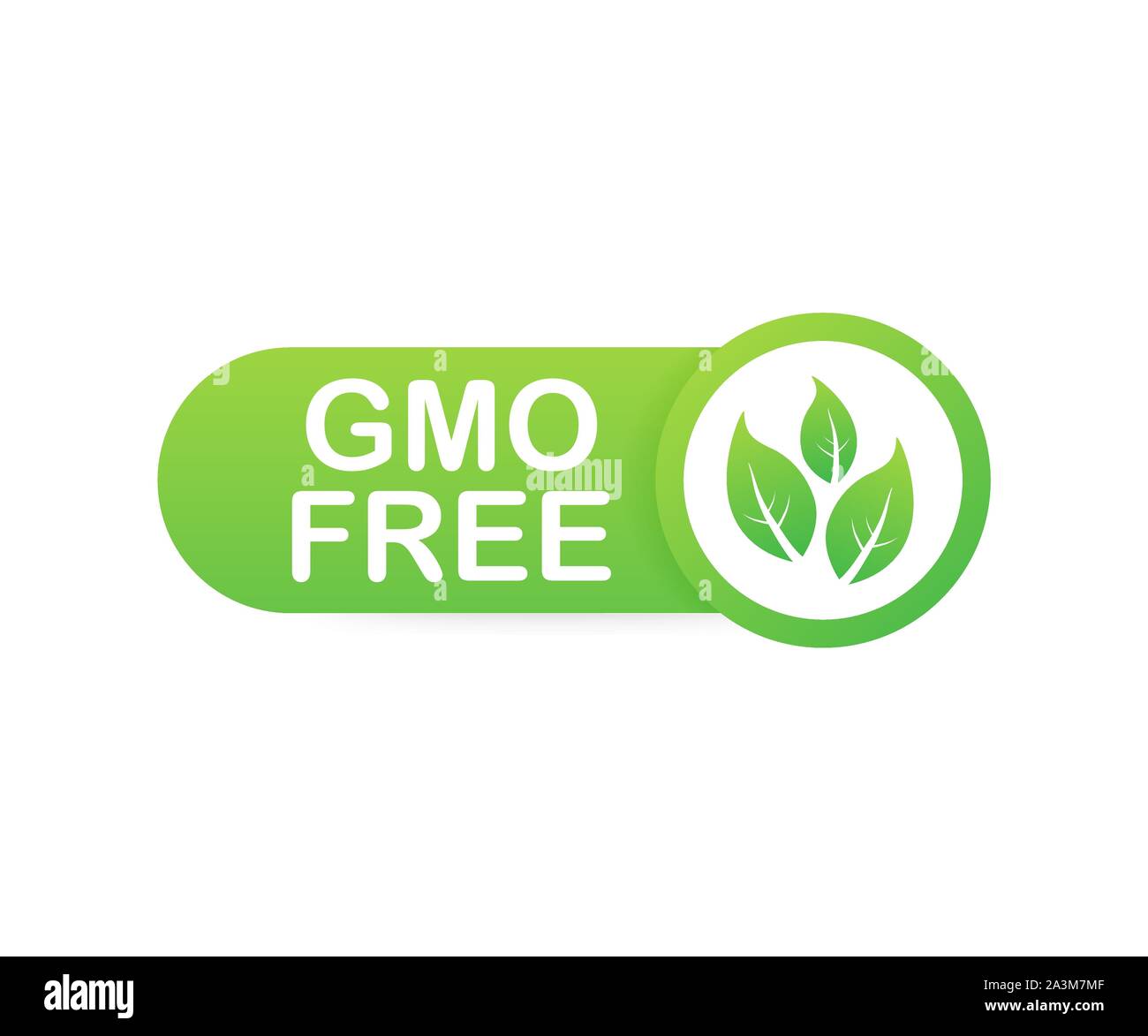Green colored GMO free emblems, badge, logo, icon. Vector stock ...