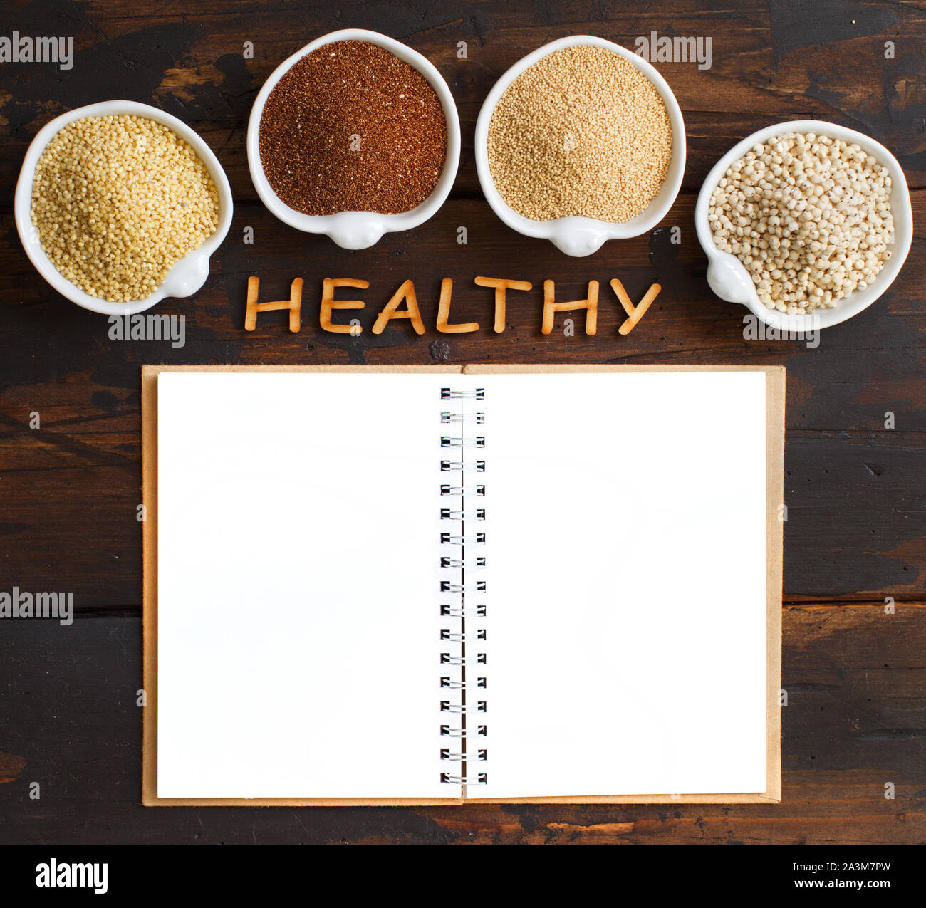 Gluten free grains - amaranth, sorghum grain, teff and millet Stock ...