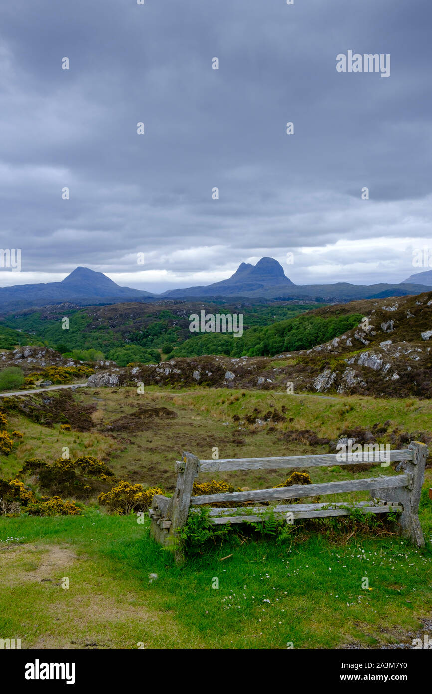 The mountain of Suilven Lochinver Assynt Sutherland Scotland Stock ...