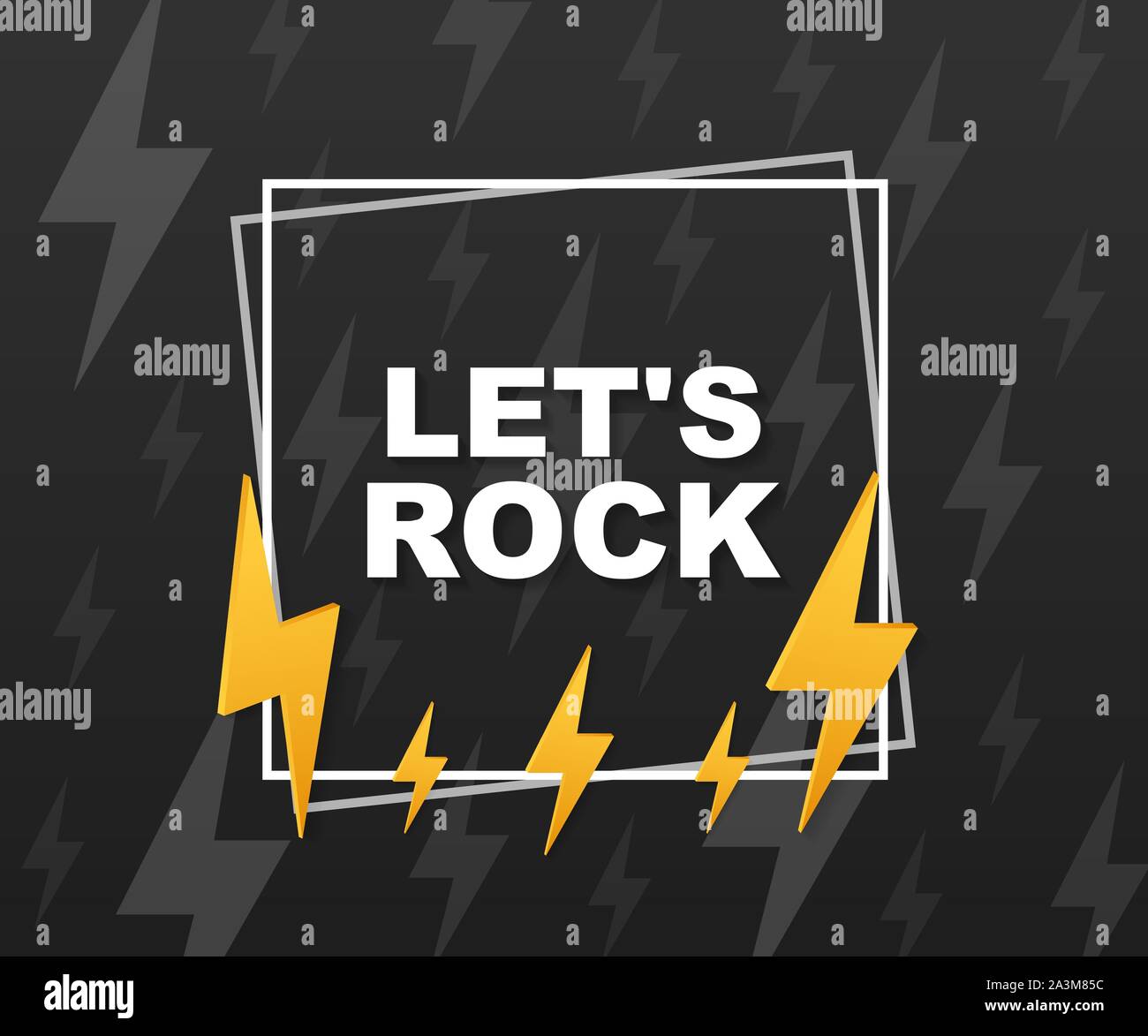 Let's Rock poster. Vector typographic quote for rock festival or ...