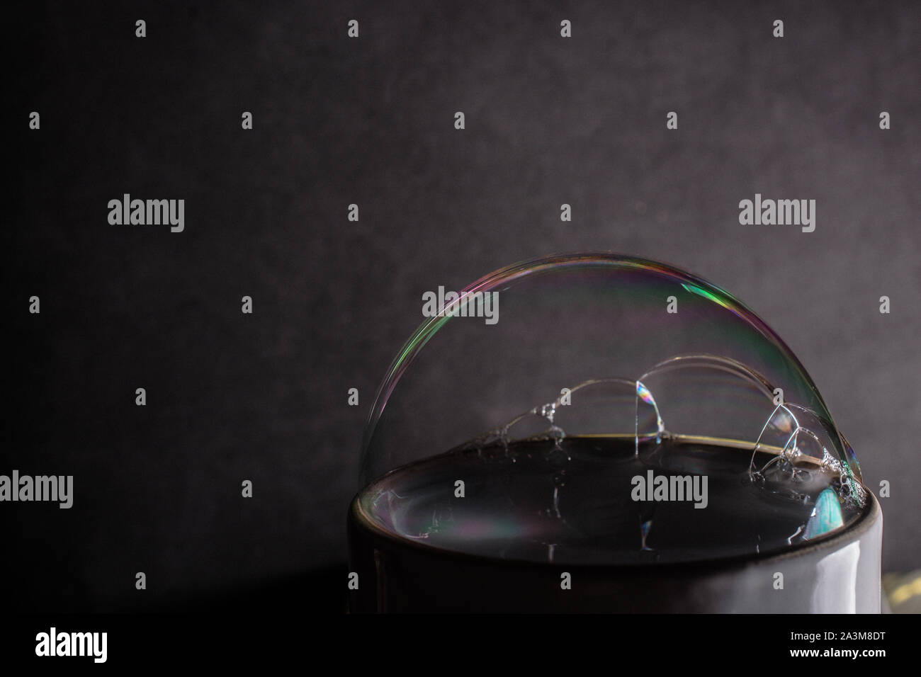 Air bubbles inside water base form patterns Stock Photo - Alamy