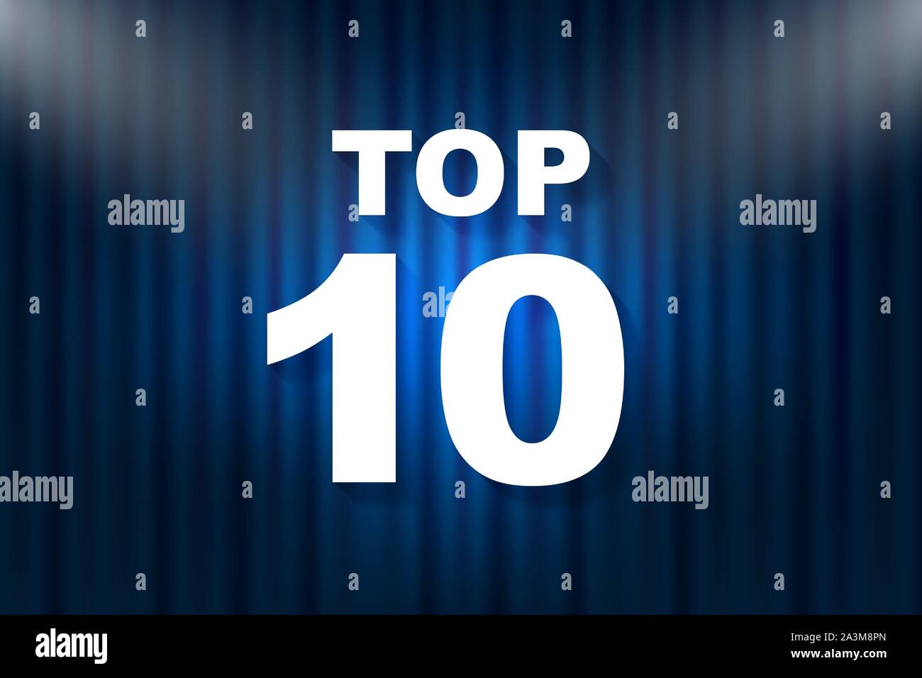 Top 10 text with illumination. Vector stock illustration Stock Vector ...