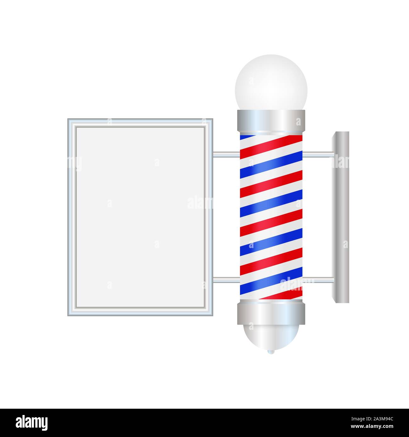 Classic Barber shop Pole. Vector illustration Stock Vector Image & Art ...