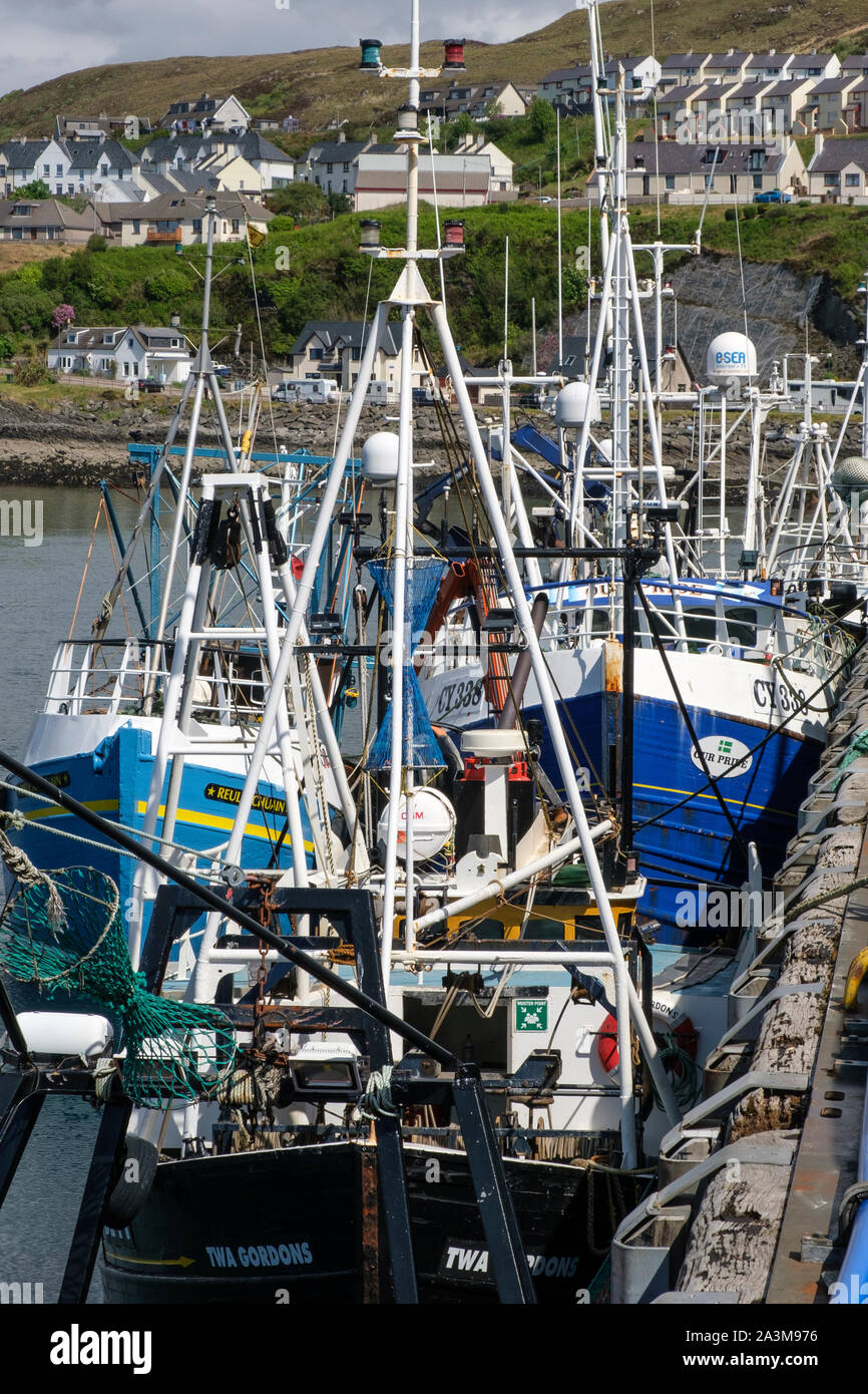 Fishing boats in Mallaig Harbour Lochaber Inverness-shire Highland ...