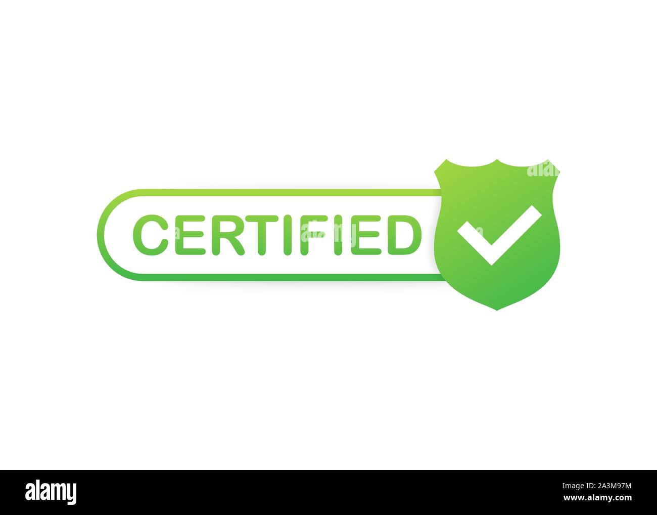 Certified label vector isolated on white background. Vector ...