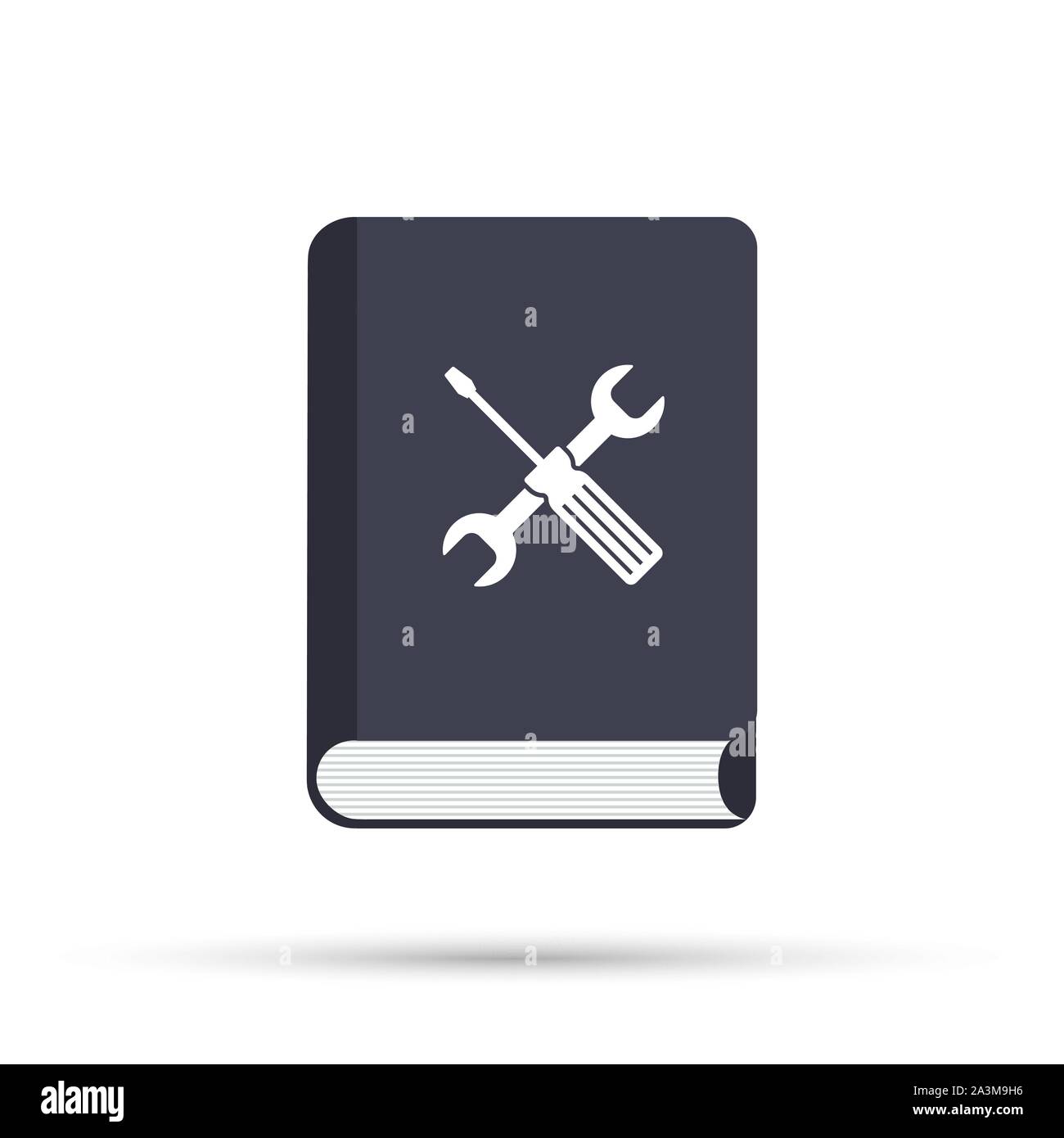 Instruction Book. User Manual book icon on white background. Vector ...
