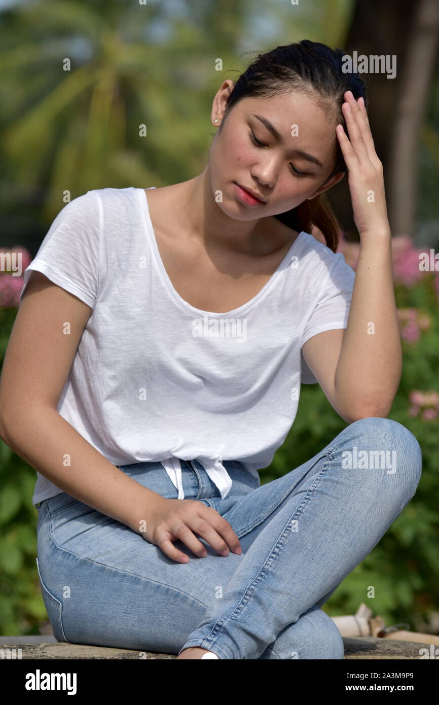 Worried Young Person Stock Photo - Alamy